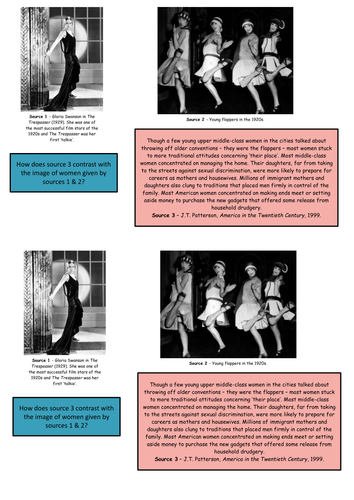 Women & Flappers in the Roarings 20s USA | Teaching Resources