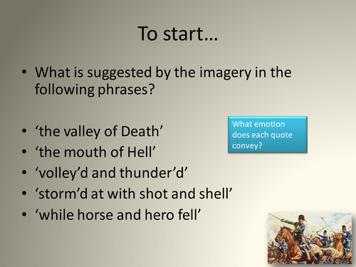 Charge of the Light Brigade (Power & Conflict) | Teaching Resources