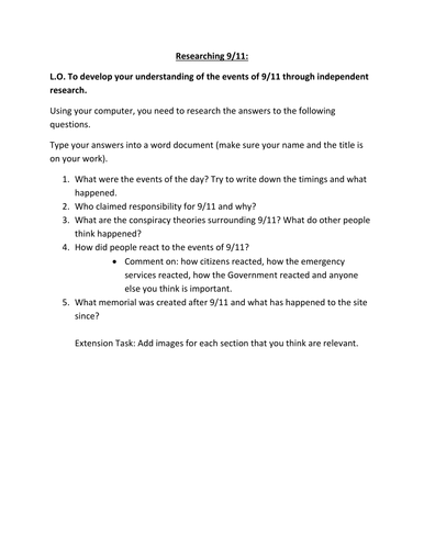 Descriptive Writing based on 9/11 and World Trade Center Film could be ...