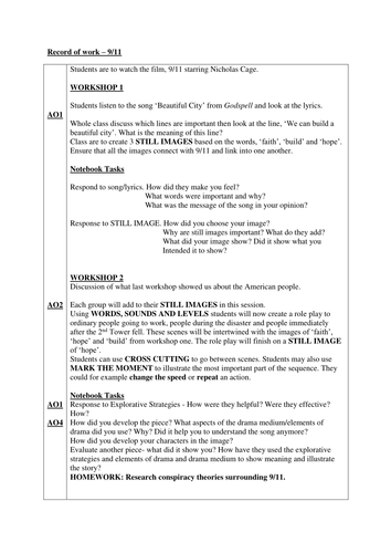 Descriptive Writing based on 9/11 and World Trade Center Film could be ...