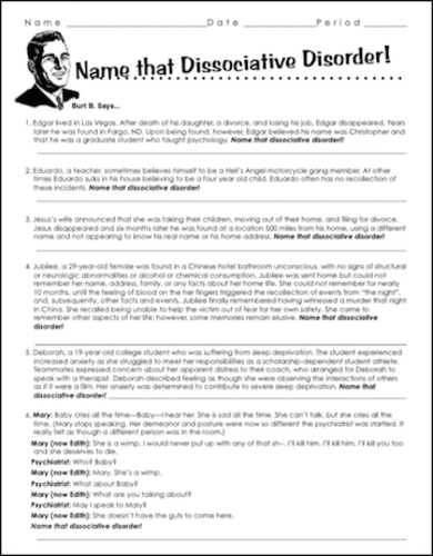 Psychology Disorders Unit - PowerPoints, Worksheets, Review, Lesson ...