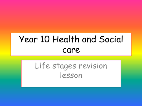 Unit 1 - level 2 edexcel health and social care revision lesson ...