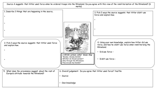 AQA History GCSE - 6 Mark Source Question by charlottehistory2014 ...