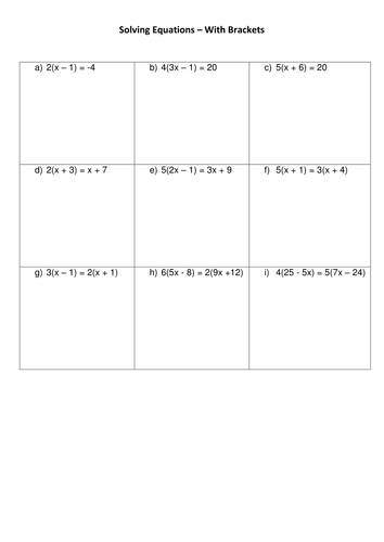 Solving Two Step Three Step Linear Equations And Equations With