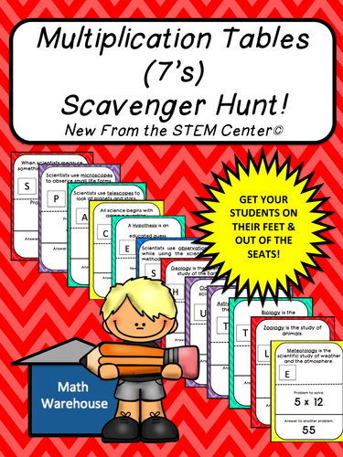 Multiplication Tables Scavenger Hunt Bundle | Teaching Resources
