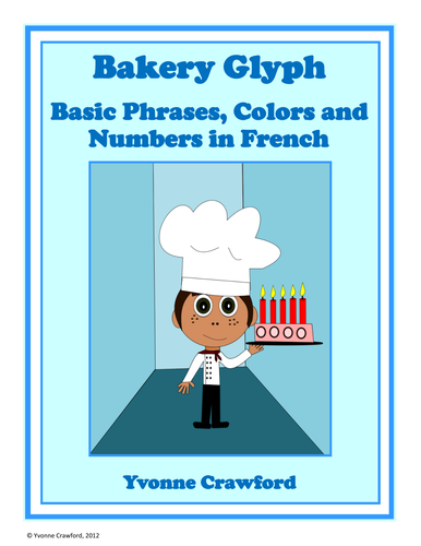 French Basic Phrases, Colors and Numbers Glyph | Teaching Resources