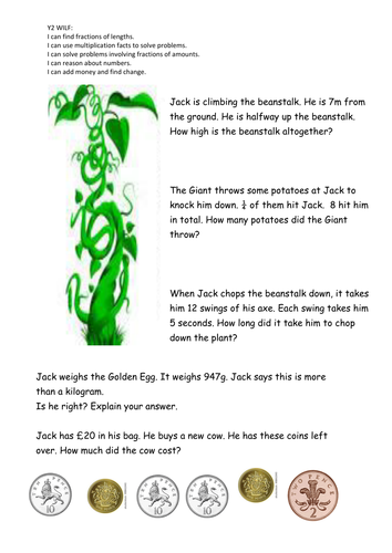 Jack and the Beanstalk maths collection | Teaching Resources