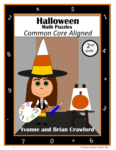 Halloween Common Core Math Puzzles - 2nd Grade | Teaching Resources