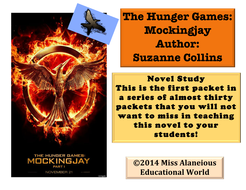 The Hunger Games ~ Novel Study ~ Chapter One | Teaching Resources