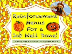 Classroom Management: Reinforcement Menus for a Job Well Done ...