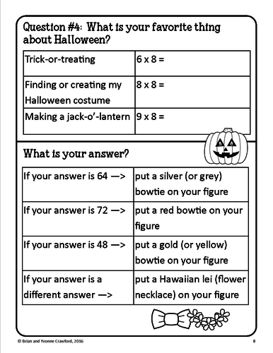 Halloween Math Goofy Glyph (3rd grade Common Core) | Teaching Resources