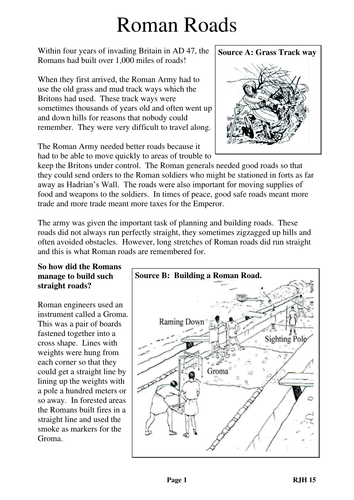 Roman Roads in Britain by hugybear2000 - Teaching Resources - TES