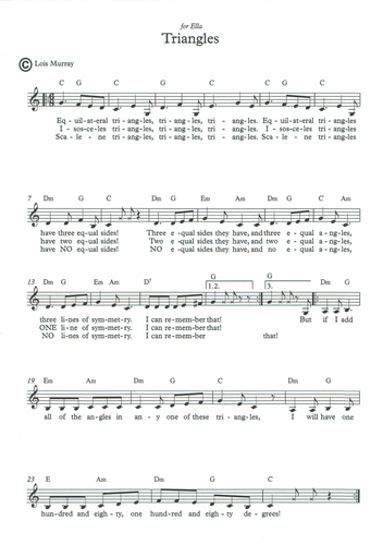 Geometric Properties of Triangles Song | Teaching Resources