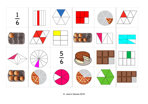 Fraction Dominoes Set 2 by JaneatJanesGames - Teaching Resources - TES