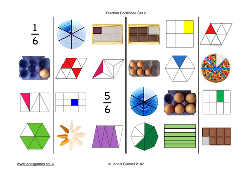 Fraction Dominoes Set 2 | Teaching Resources