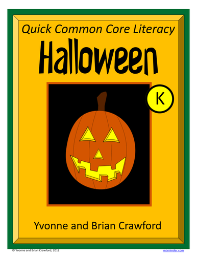 Halloween No Prep Common Core Literacy (kindergarten) | Teaching Resources