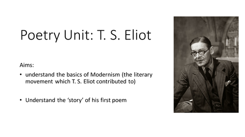 T. S. Eliot's selected poetry for Edexcel A-Level Poetry Unit ...
