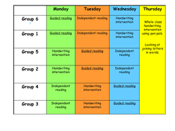 Guided reading set (question stars and timetable) | Teaching Resources