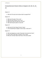 Comprehension Questions on Street Child by Berlie Doherty | Teaching ...