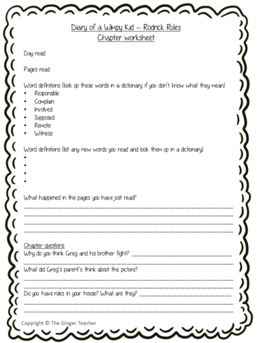 Letter Writing – Diary of a Wimpy Kid | Teaching Resources