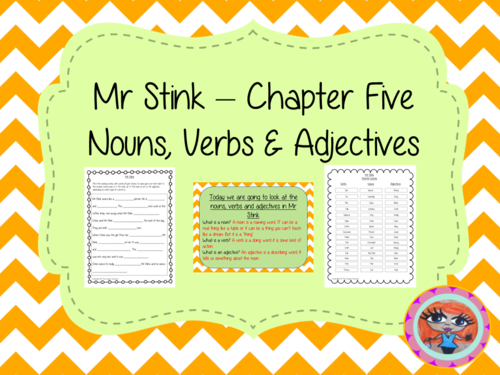 Nouns, Verbs and Adjectives – Mr Stink | Teaching Resources