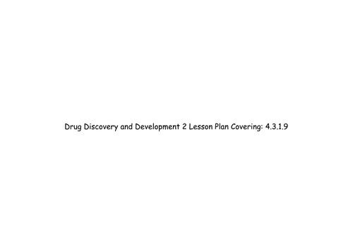 Aqa Gcse Biology 2016 Specification 4 3 1 9 Drug Discovery