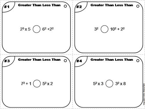 Greater Than Less Than Task Cards | Teaching Resources