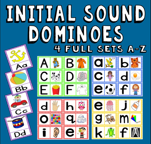 INITIAL SOUNDS DOMINOES -LITERACY RESOURCES EARLY YEARS EYFS KS1 ...