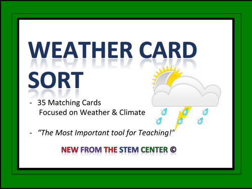 Weather: Card Sort | Teaching Resources