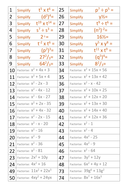 Indices and Factorising Quadratics Expressions RELAY RACE + answers ...
