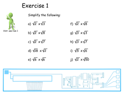 Simplifying Surds Animated PowerPoint - GCSE | Teaching Resources