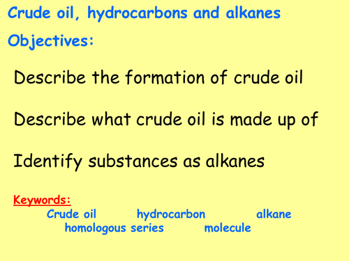 AQA C7.1 (New Spec 4.7 - exams 2018) - Crude oil, hydrocarbons and ...