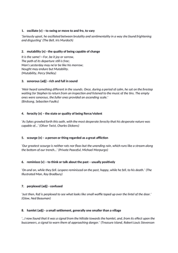 Word of the week list and display | Teaching Resources