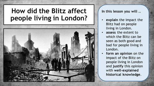 Second World War - The Blitz by - UK Teaching Resources - TES
