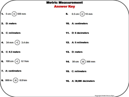 Metric Measurement Task Cards | Teaching Resources