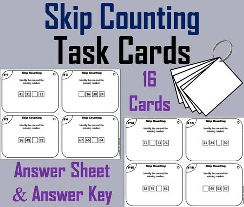 Skip Counting Task Cards | Teaching Resources