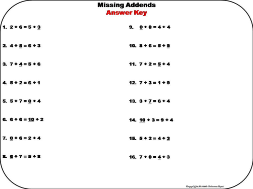 Missing Addends Task Cards | Teaching Resources