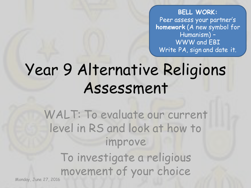 Alternative Religions - Whole unit of lessons | Teaching Resources
