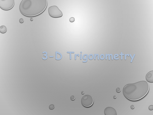 3D Trigonometry | Teaching Resources