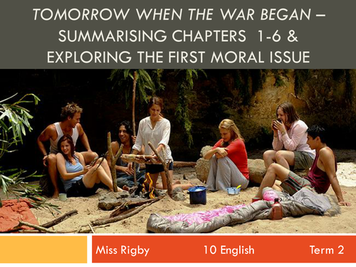 Tomorrow When the War Began - chapters 1-7 | Teaching Resources