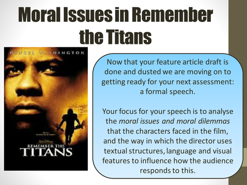 Introduction to Remember the Titans and film techniques | Teaching ...