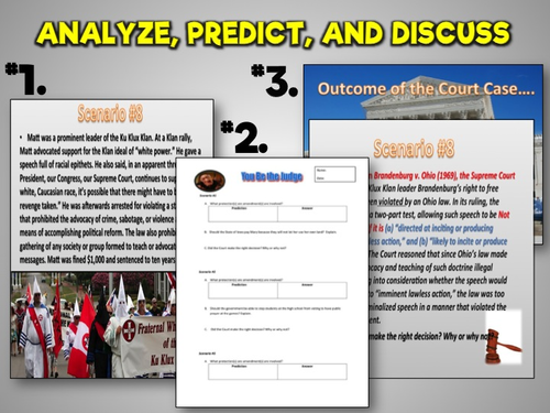 You Be The Judge Analyzing Supreme Court Decisions Teaching Resources