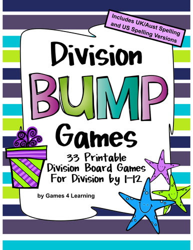 Division Games 33 Division Bump Games | Teaching Resources