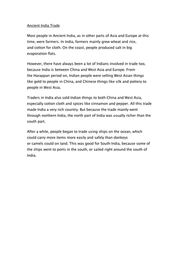 Ancient India Trade - 3 level guide | Teaching Resources