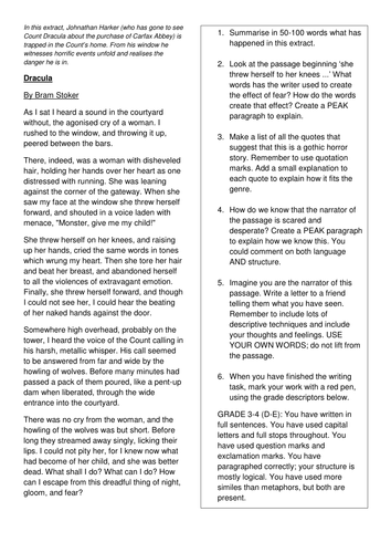 'Dracula' - Instant Lesson | Teaching Resources