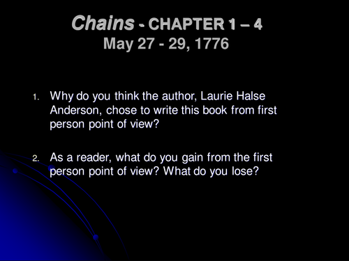 Chains by Laurie Halse Anderson | Teaching Resources