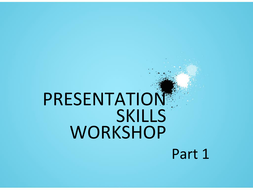 Presentation Skills Workshop Teaching Resources