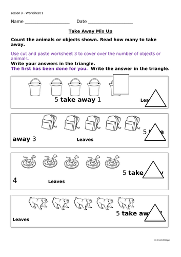 Subtraction Taking Away Worksheets Activities Presentations EYFS/KS1 ...
