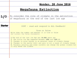 Megafauna Extinction and Climate Change | Teaching Resources