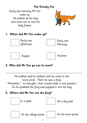 Five Fiction Reading Comprehension Booklets for KS1 (based on popular ...